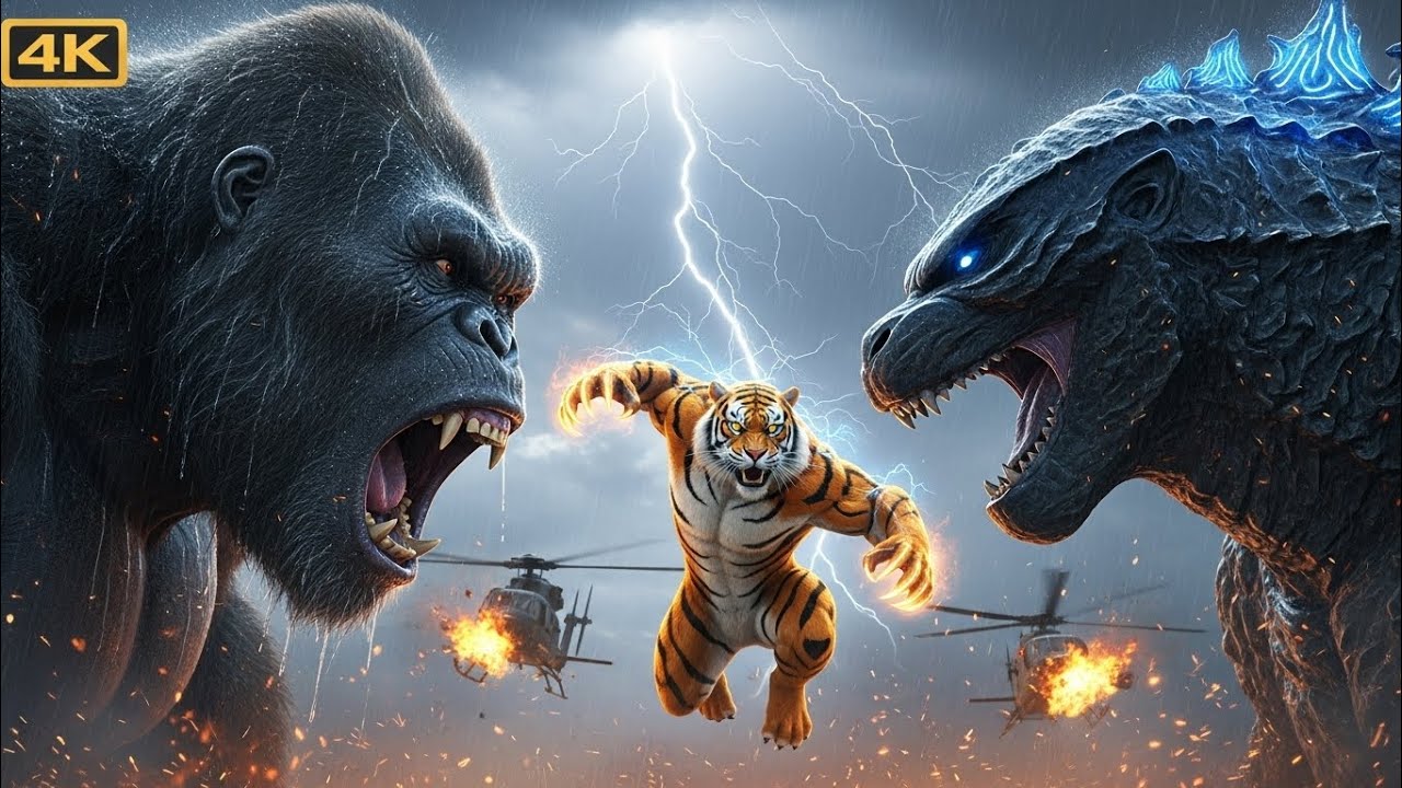 🔥 THE LEGENDARY SHOWDOWN – KONG & GODZILLA vs TIGER MAN | Full ...