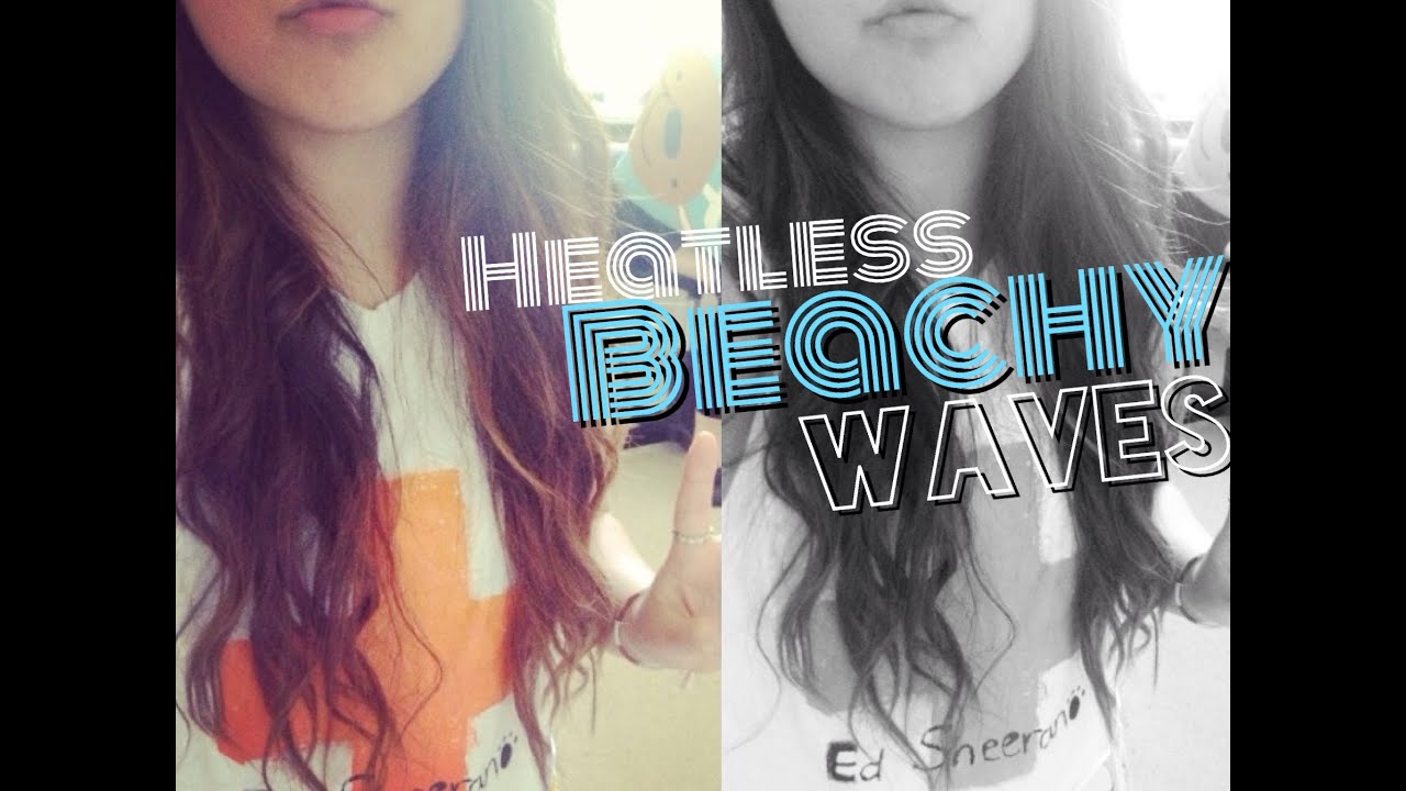 Easy Heatless Beachy Waves! (Over Night) - YouTube