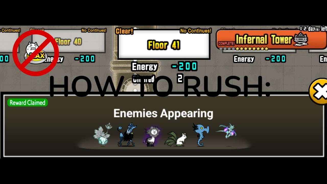Battlecats - Infernal Tower 41 Easy Rush - No Items - YouTube