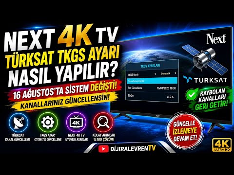 Next 4K TV Türksat TKGS Ayarı Nasıl Yapılır ?