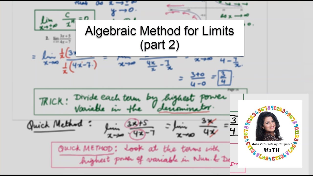 Algebraic Method for Finding Limits (Part 2) - Quick Shortcut - YouTube