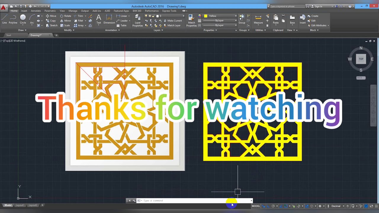 CNC drawing in AutoCAD - YouTube