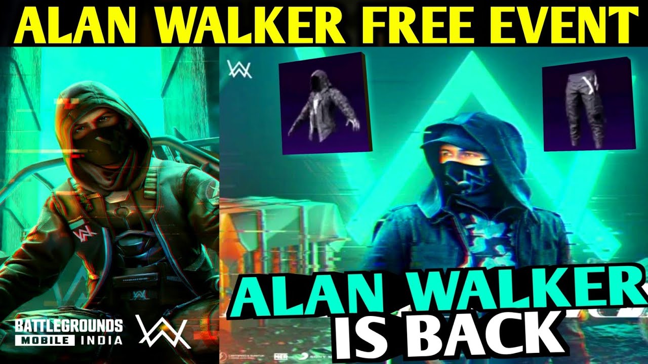 😍BGMI NEW FREE ALAN WALKER EVENT | GET FREE ALAN WALKER CONCERT TICKETS ...