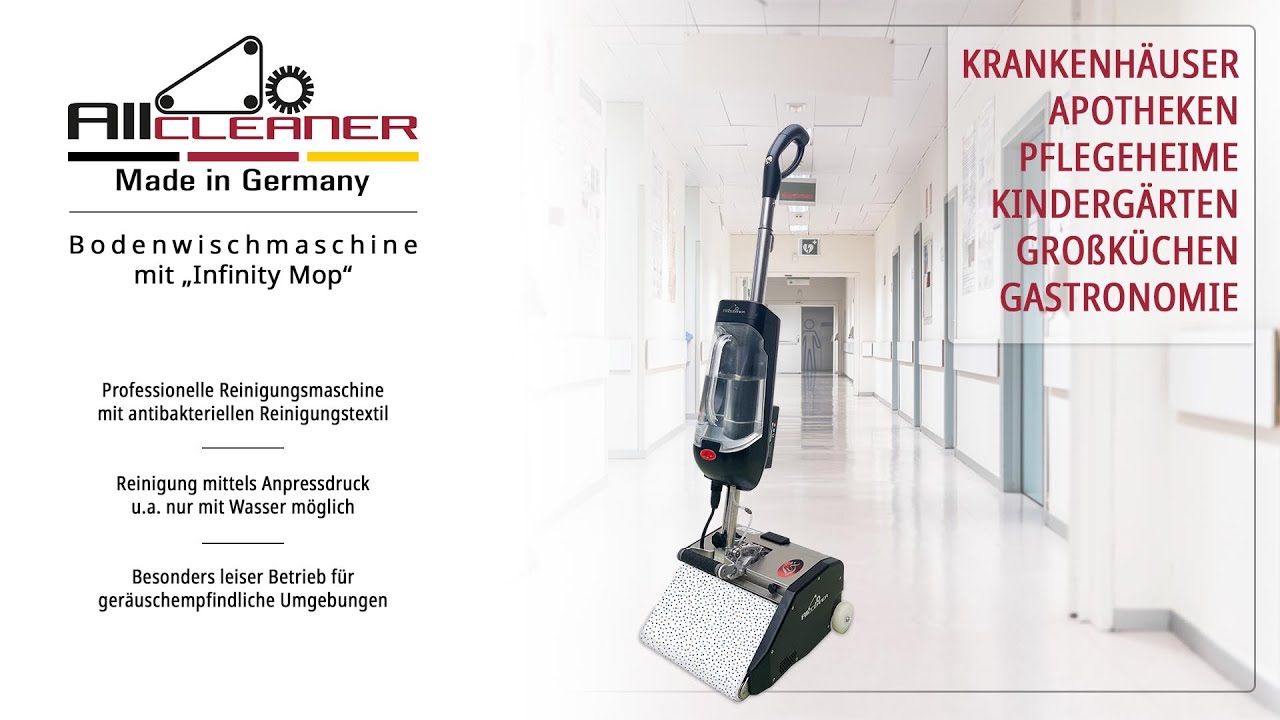 Lux Allcleaner - Bodenwischmaschine mit Infinity Mop - YouTube