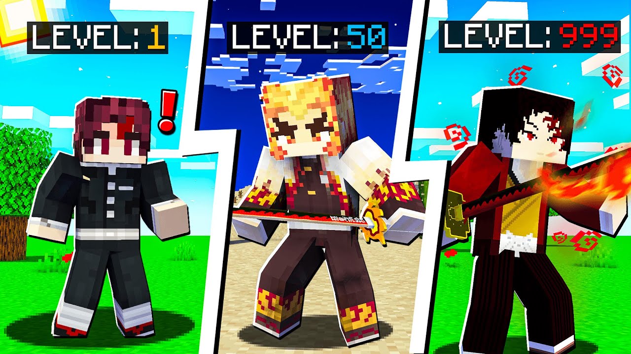 Evolving from DEMON SLAYER to GOD SLAYER in Minecraft Demon Slayer Mod ...