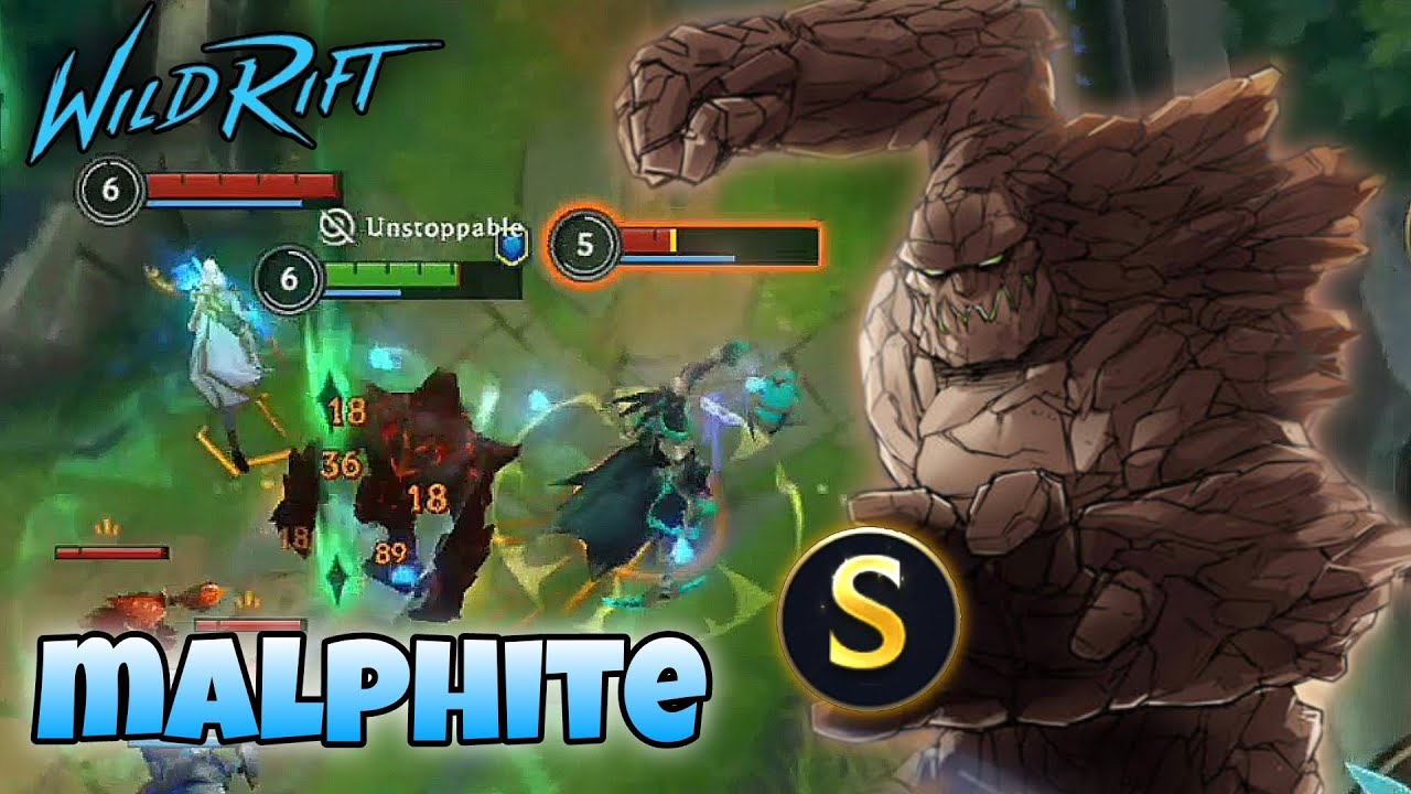 WILD RIFT | MALPHITE TANK IS SO STRONG!!? MALPHITE GAMEPLAY [BUILD ...
