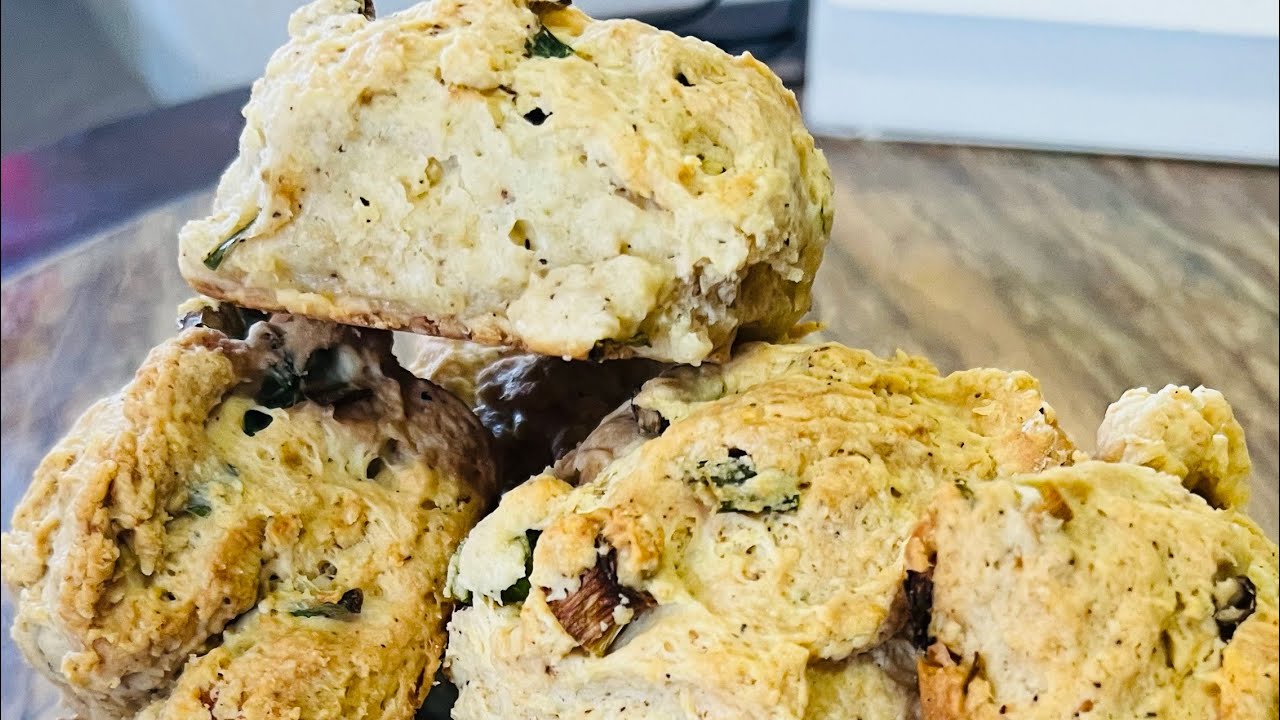 My tasty, sour cream and spring onion biscuits 😋you need to try it 😁👍 ...