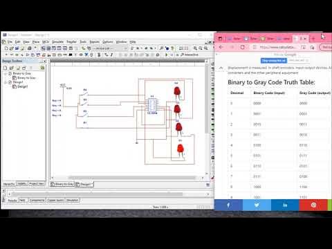 BINARY TO GRAY CONVERTER CIRCUIT DIAGRAM AND SIMULATION - YouTube