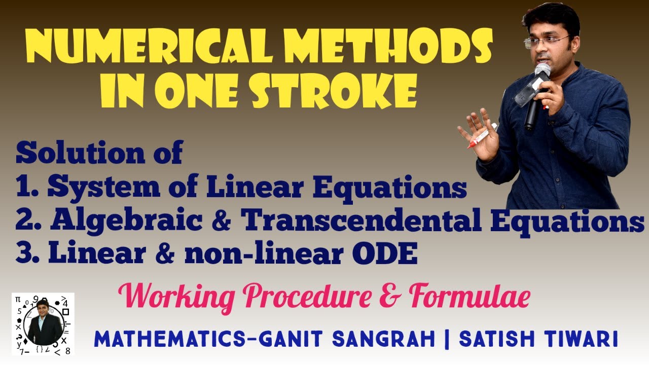 Numerical Methods in one stroke | Working Procedure with formulae ...