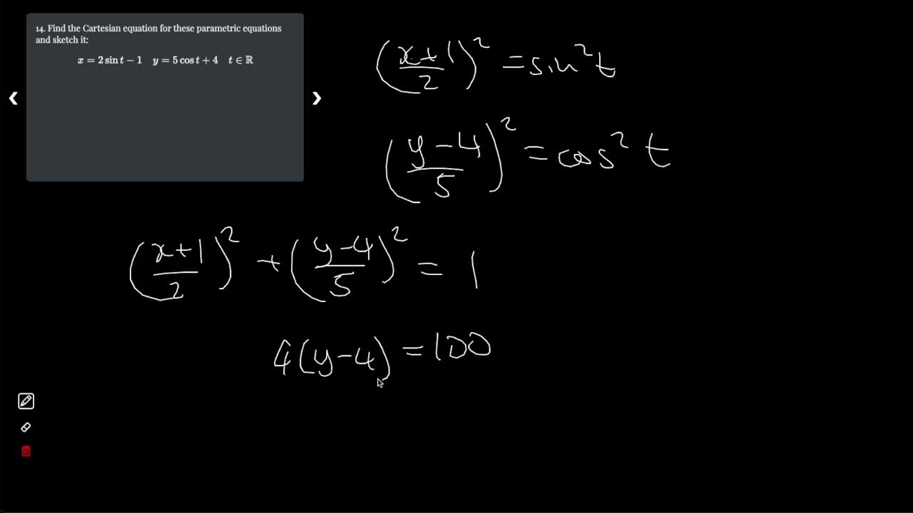 A Level Maths - Parametric Equations Q14 (mathsquestions.app) - YouTube