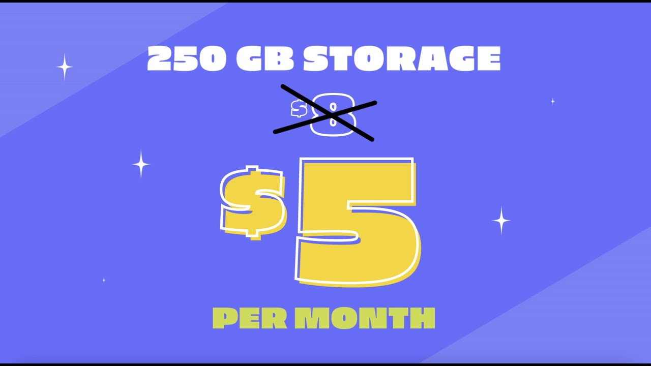 Get 250GB of Photo & Video storage for only $5/mo. Sign up. Celebrate ...