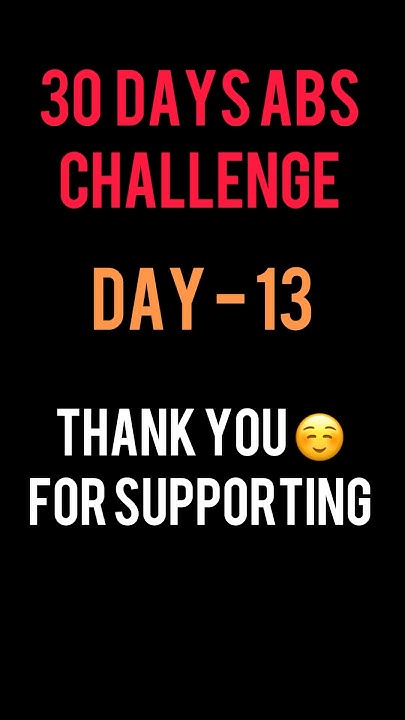 DAY - 13 | 30 days abs challenge #subscribe #support #fitness #abschallenge - YouTube