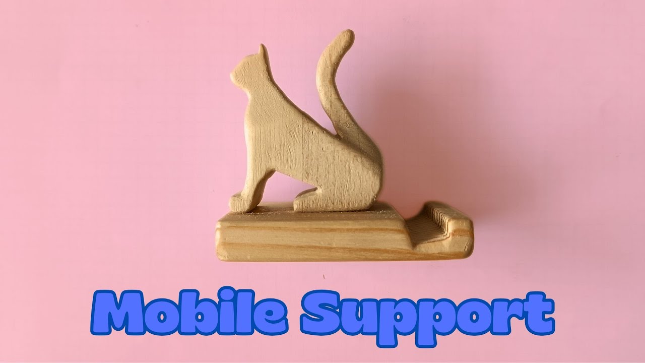 MOBILE support with a little CAT #diy #handmade #mobilesupport - YouTube