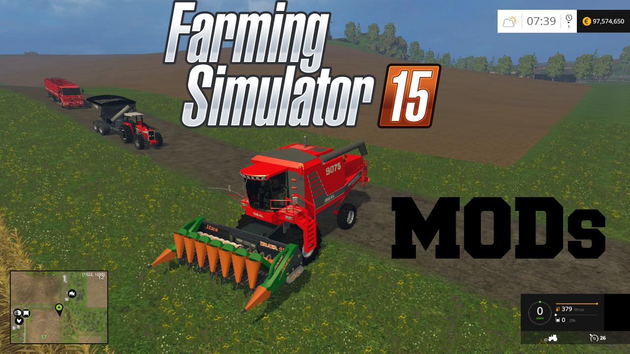 Farming Simulator 15 MODs - Ideal 9075 e Stara Brava Colhendo Milho ...