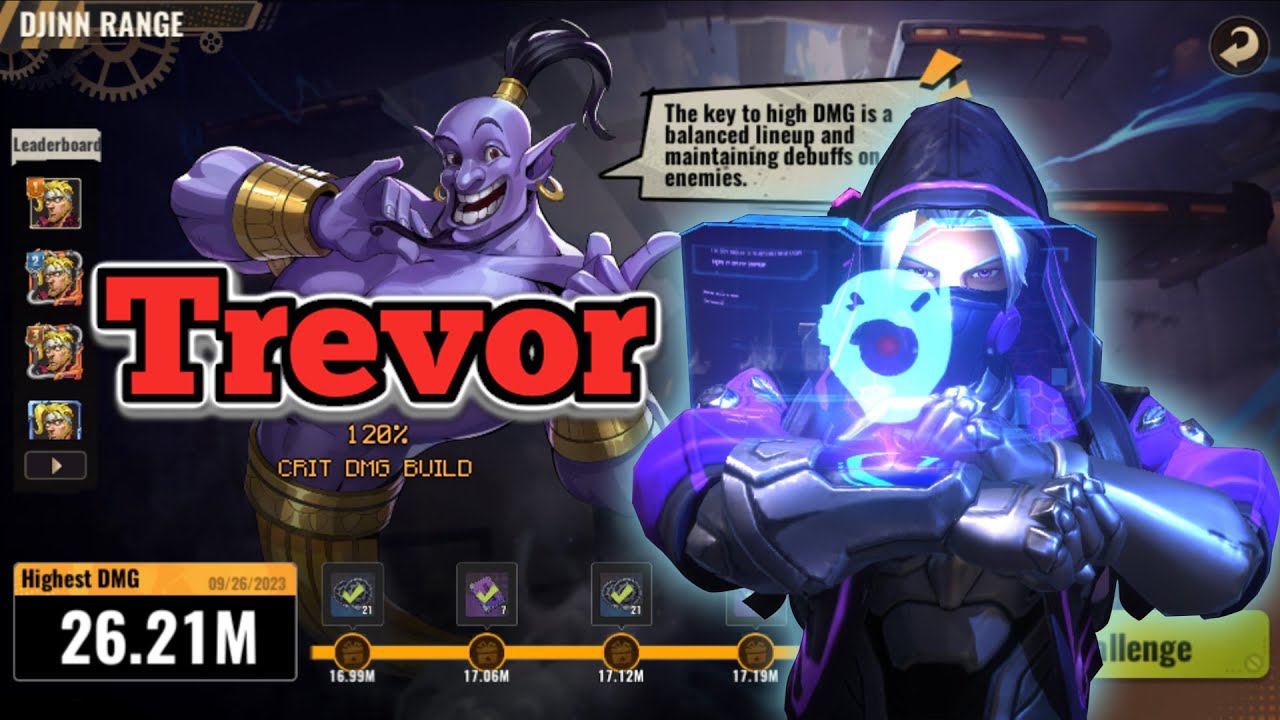 TREVOR 120% CRIT DMG BUILD‼️ 26 MILLION DAMAGE DJINN RANGE - METAL SLUG ...