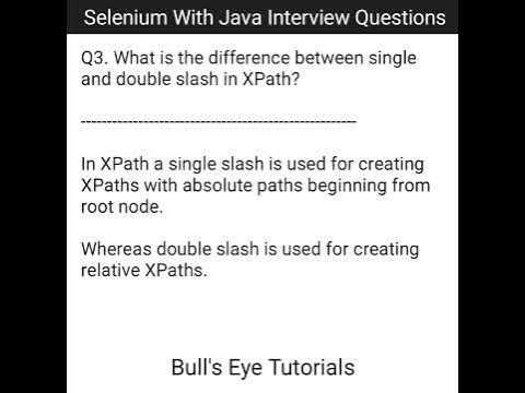 Selenium with Java interview Questions and answers | part - 3 ...