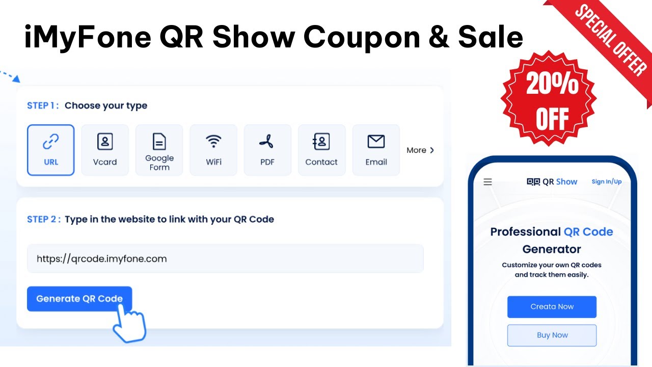 🚀iMyFone QRShow Coupon Code & Sale:💸 Save 30% OFF Professional QR Code ...