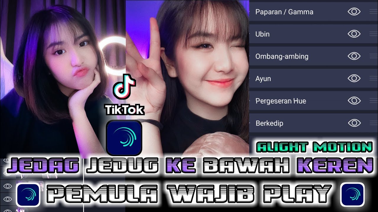 TUTORIAL JEDAG JEDUG KEBAWAH BUAT PEMULA DI ALIGHT MOTION - LAGU TUMENEDANG FYP TIKTOK - YouTube