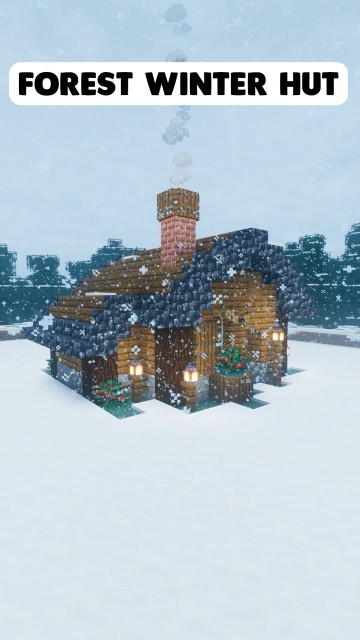Cozy Forest Winter Hut in Minecraft ️🌲 #shorts - YouTube