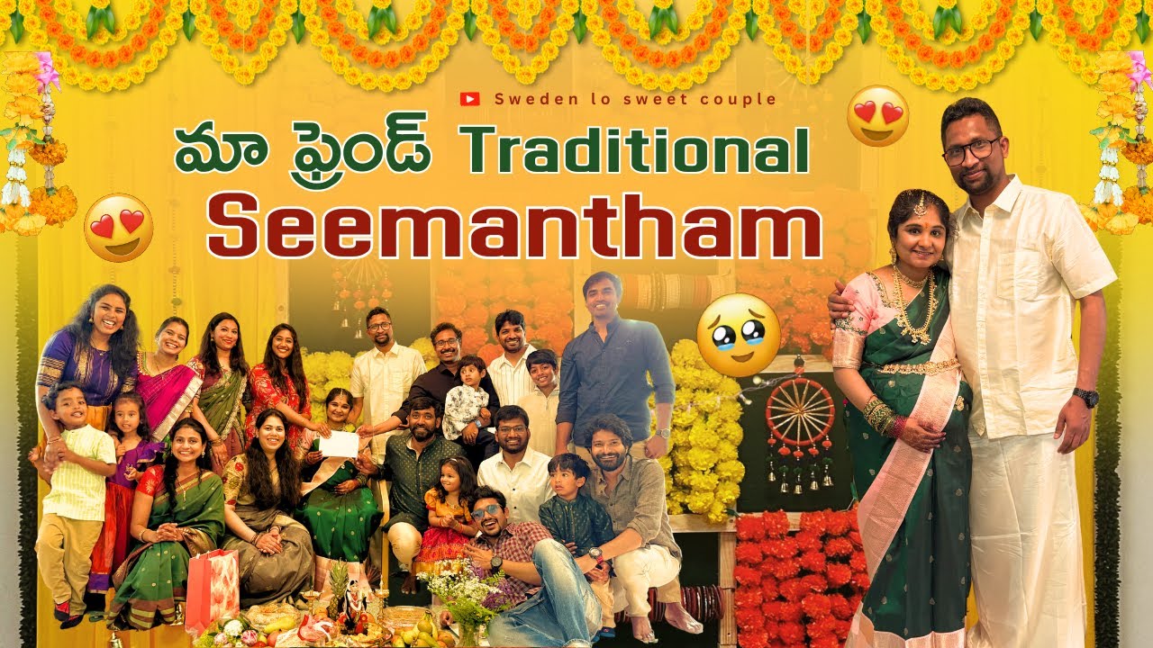 🥳 Friend Traditional Seemantham🤰🏻 ️in Sweden | Indian Traditions Far ...