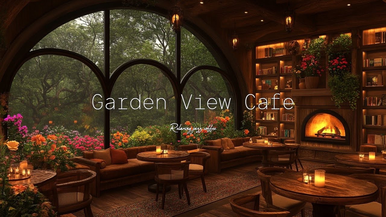 Relaxing Jazz Music in a Beautiful Coffee Shop Setting for Focus - Cafe Ambience for ...