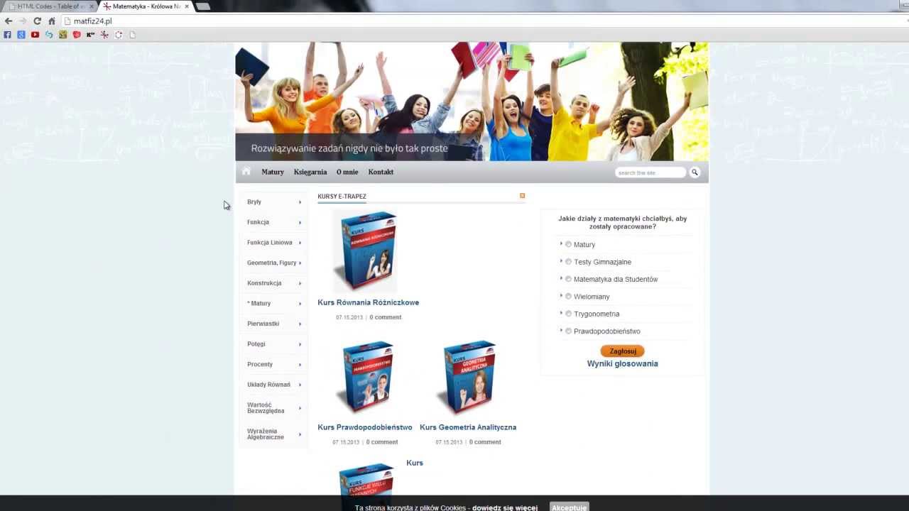Znaki specjalne HTML: spacja, raquo, laquo, quot - YouTube