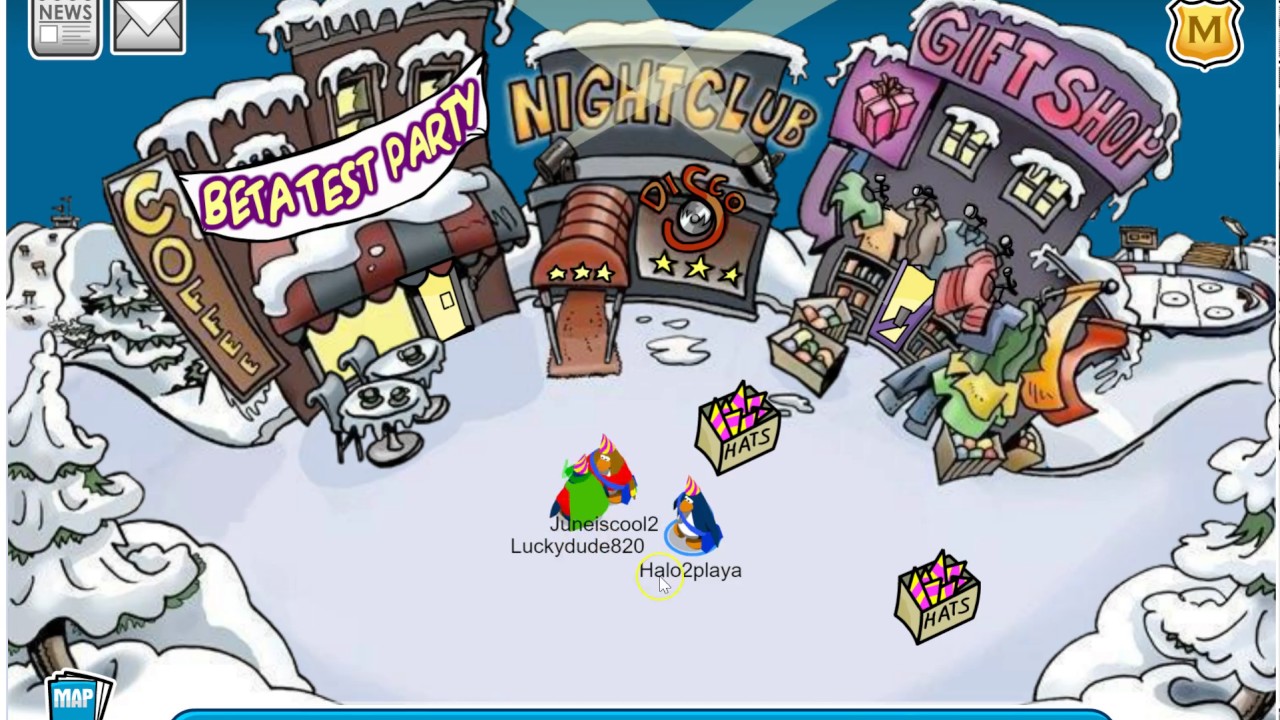 Club Penguin Official Beta Party Footage (2005) - YouTube