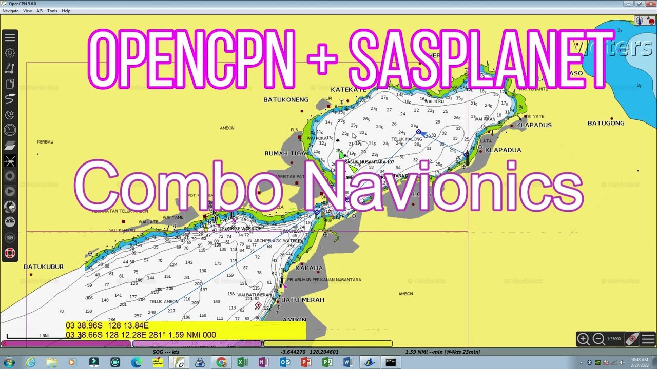 COMBO NAVIONICS + OPENCPN + AIS KAPAL - YouTube