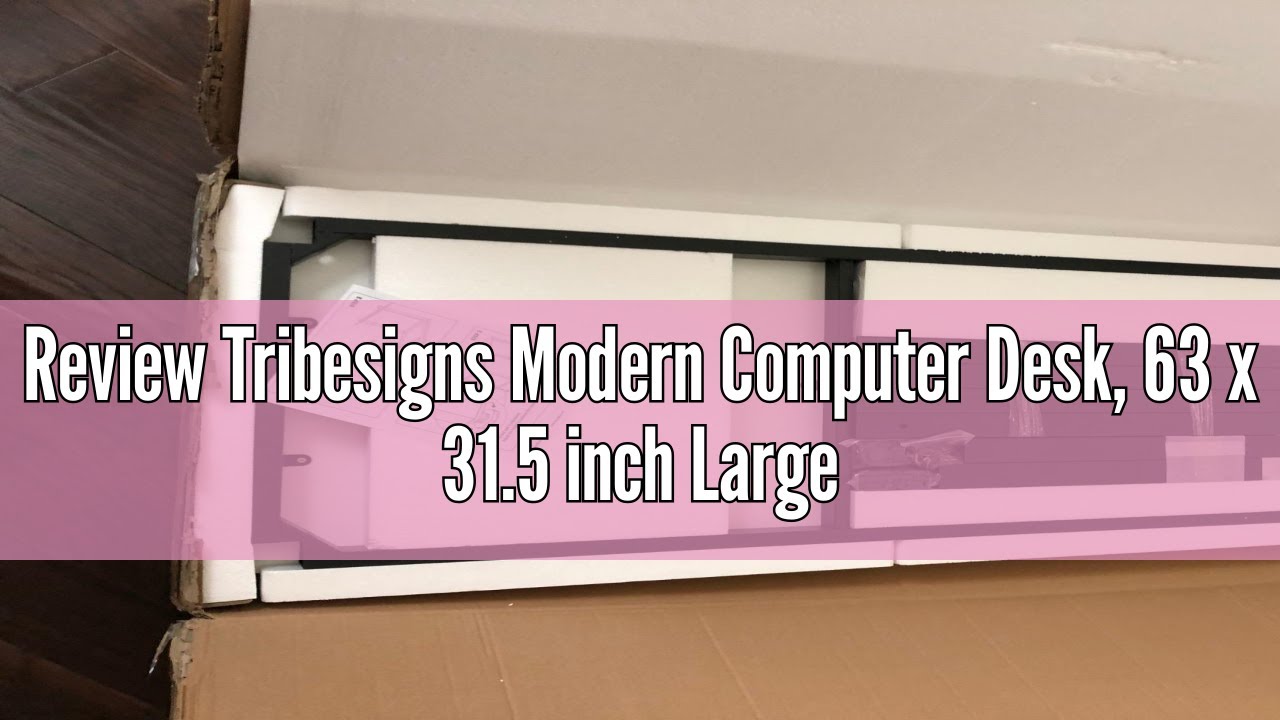 Review Tribesigns Modern Computer Desk, 63 x 31.5 inch Large Office ...