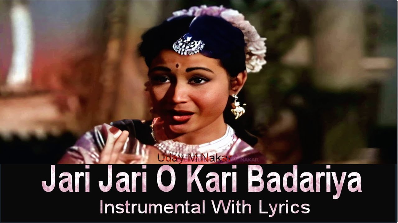 Ja Ri Ja Ri O Kari Badariya | Instrumental With Lyrics | Azaad | Meena ...