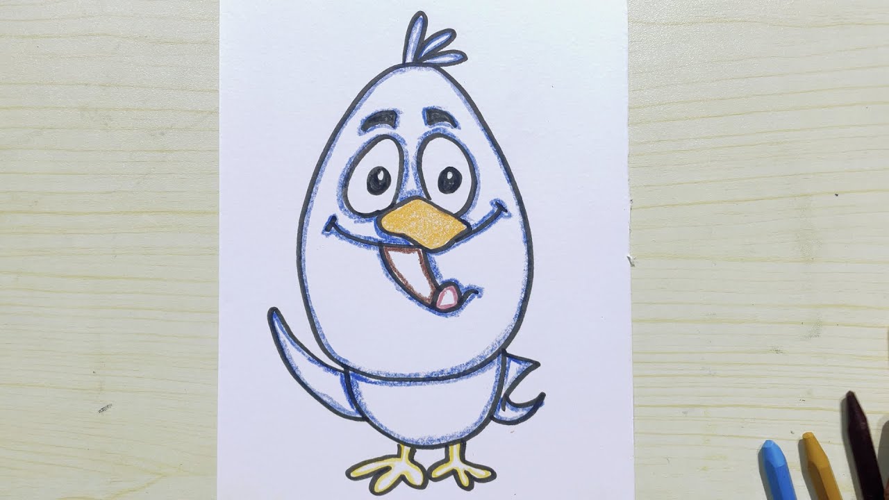 How to Draw Blue Bird | Bird Drawing | Easy Drawing - YouTube