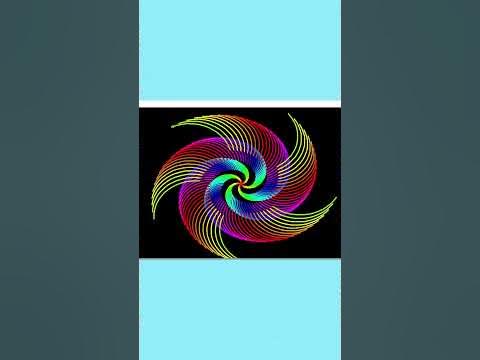 Python turtle graphics code-Spiral colorful design. - YouTube