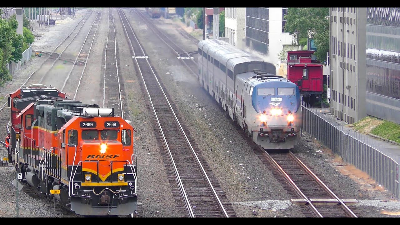 North Portal, Seattle. BNSF, Cascades, Empire Builder, and Gossip! 4K ...