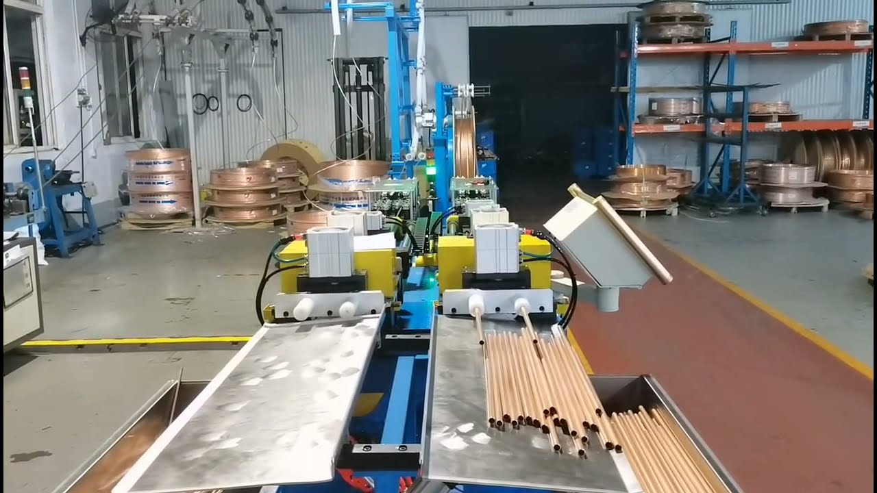 automatic copper tube decoiling straightening and cutting machine ...