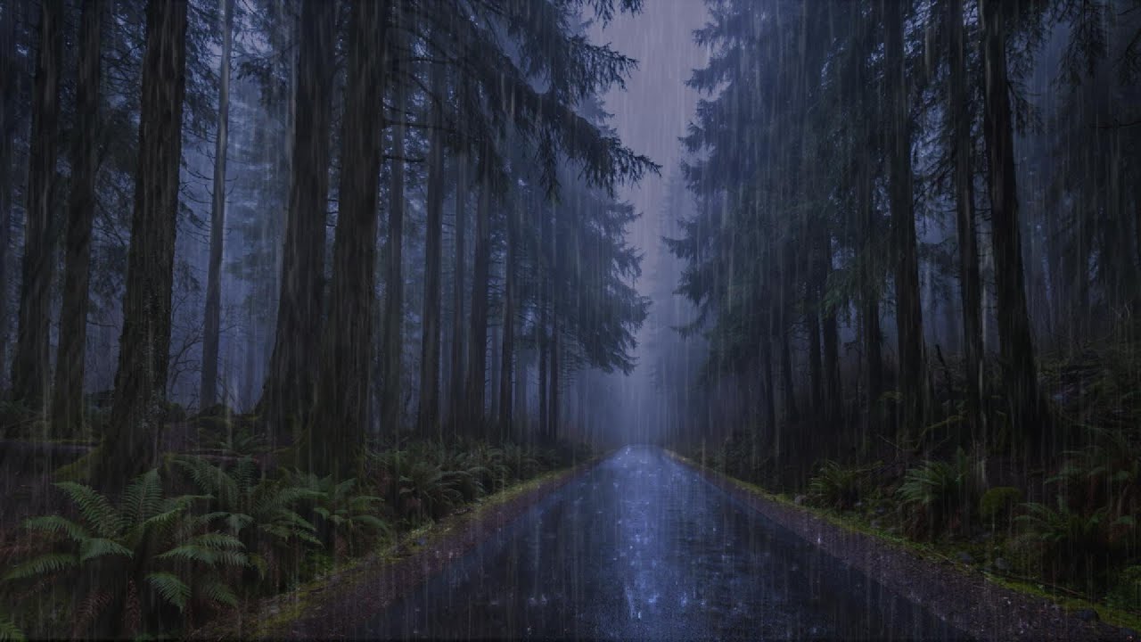 Rain and Thunder Sounds on Cozy Forest | Soothing Rain Sounds for ...