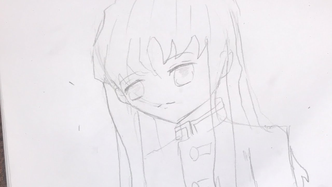 How to draw Muichiro | Demon slayer | Step by step tutorial - YouTube