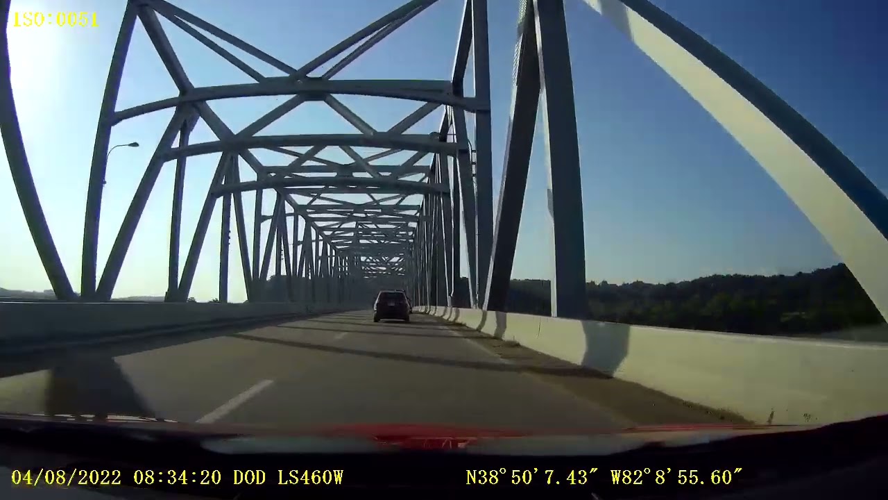 USA - Silver Memorial Bridge Crossing between Ohio & West Virginia ...