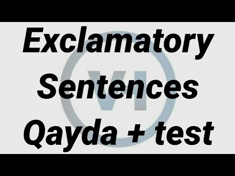 Exclamatory sentences Nida cumleleri - qayda ve test izahi