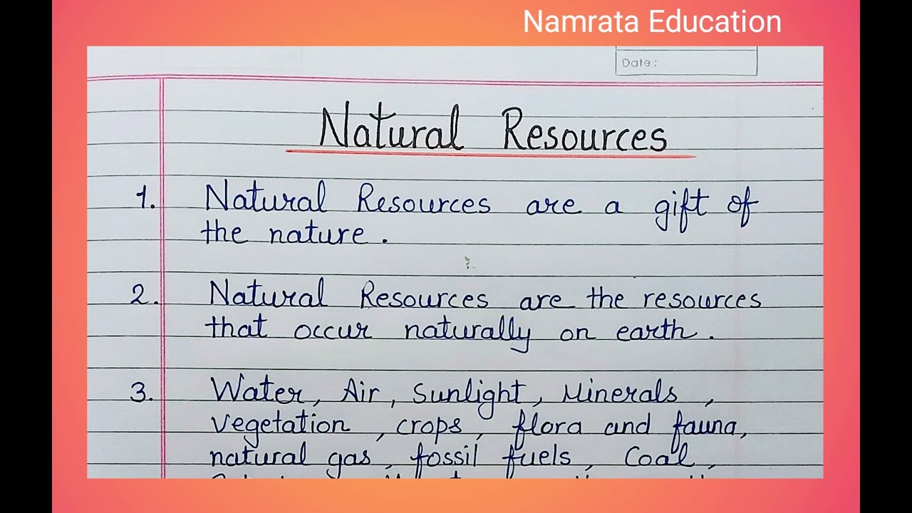 10 lines on Natural Resources in English / Natural Resources essay ...
