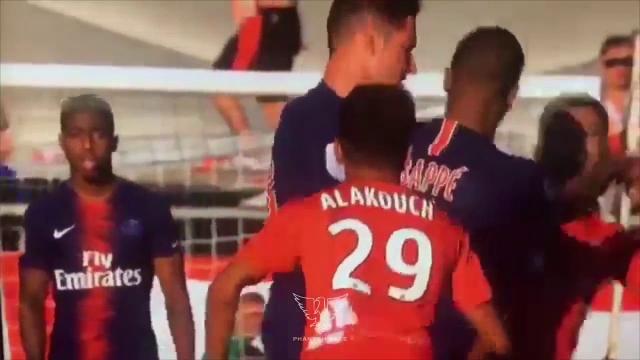 Kylian mbappe crazy fight and (red card ) vs nimes - YouTube