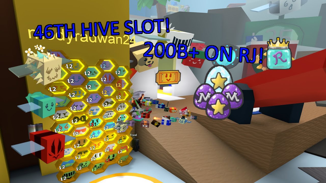 200B+ HONEY ON RJ & 46TH HIVE SLOT!! | Bee Swarm Simulator - YouTube