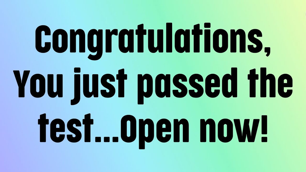 🌈God message today | Jesus says, Congratulations, You just passed the ...