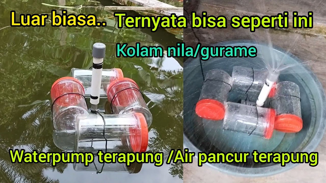 buat waterpump terapung/air pancur terapung - YouTube