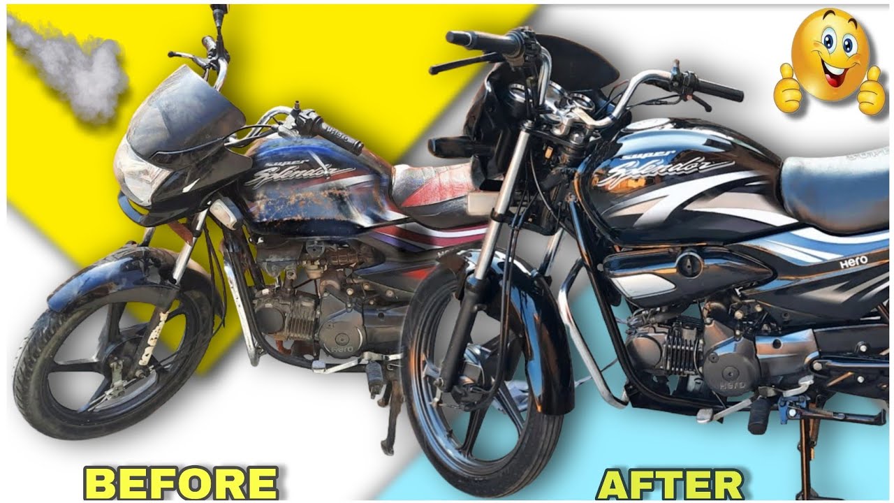 Super Splendor Complete Restoration || Modified Splendor Super || Qamar ...