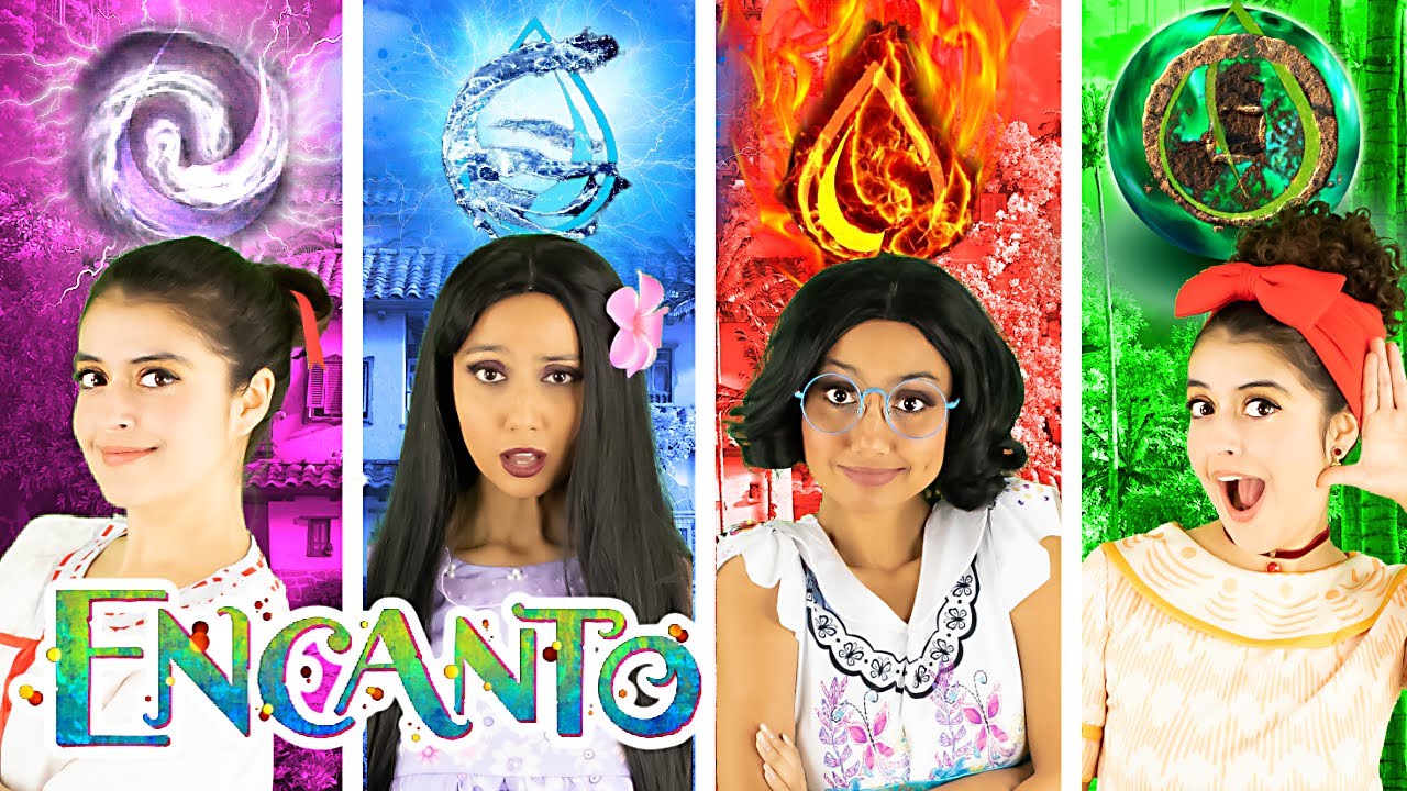 ENCANTO Girls UNLOCK 4 ELEMENTS MAGIC | FIRE Girl, WATER Girl, EARTH ...