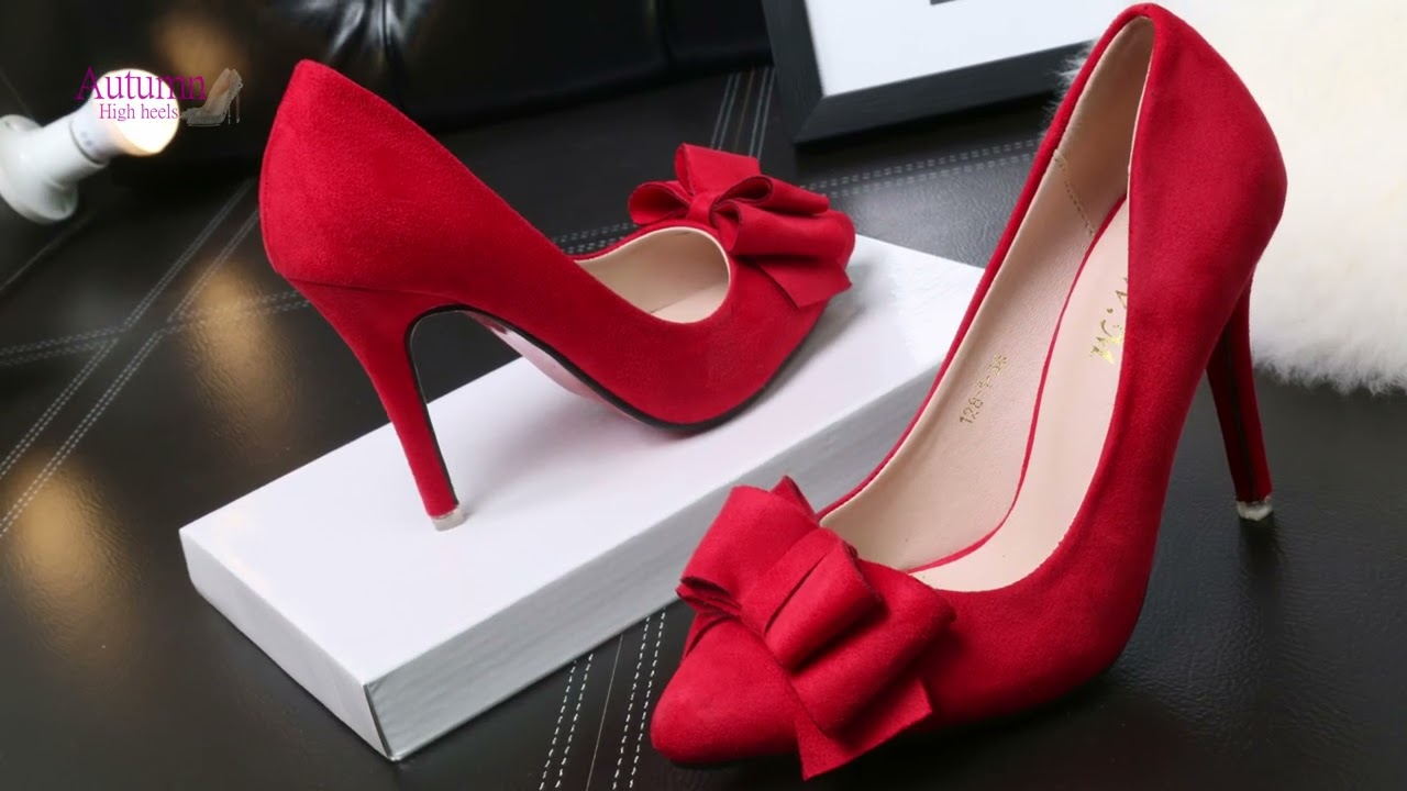 Princess heels, featuring a pretty bow design, Party high heels - YouTube