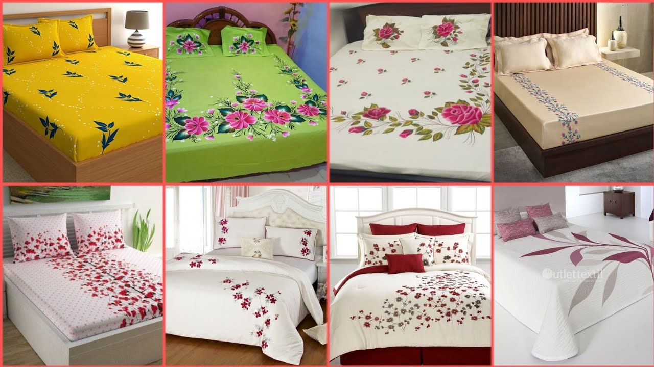 30 modern bed sheet embroidery design#embroiderydesign - YouTube