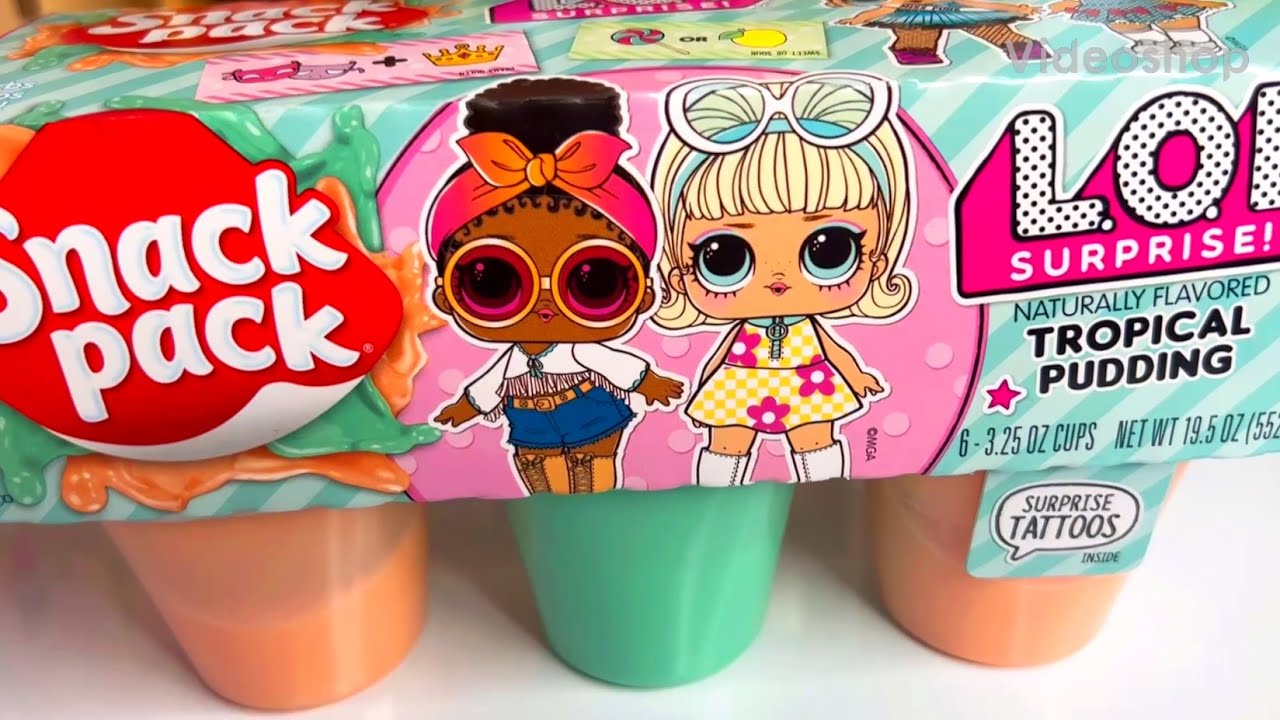 LOL Surprise Tropical Pudding Snack Packs UNBOXING - YouTube