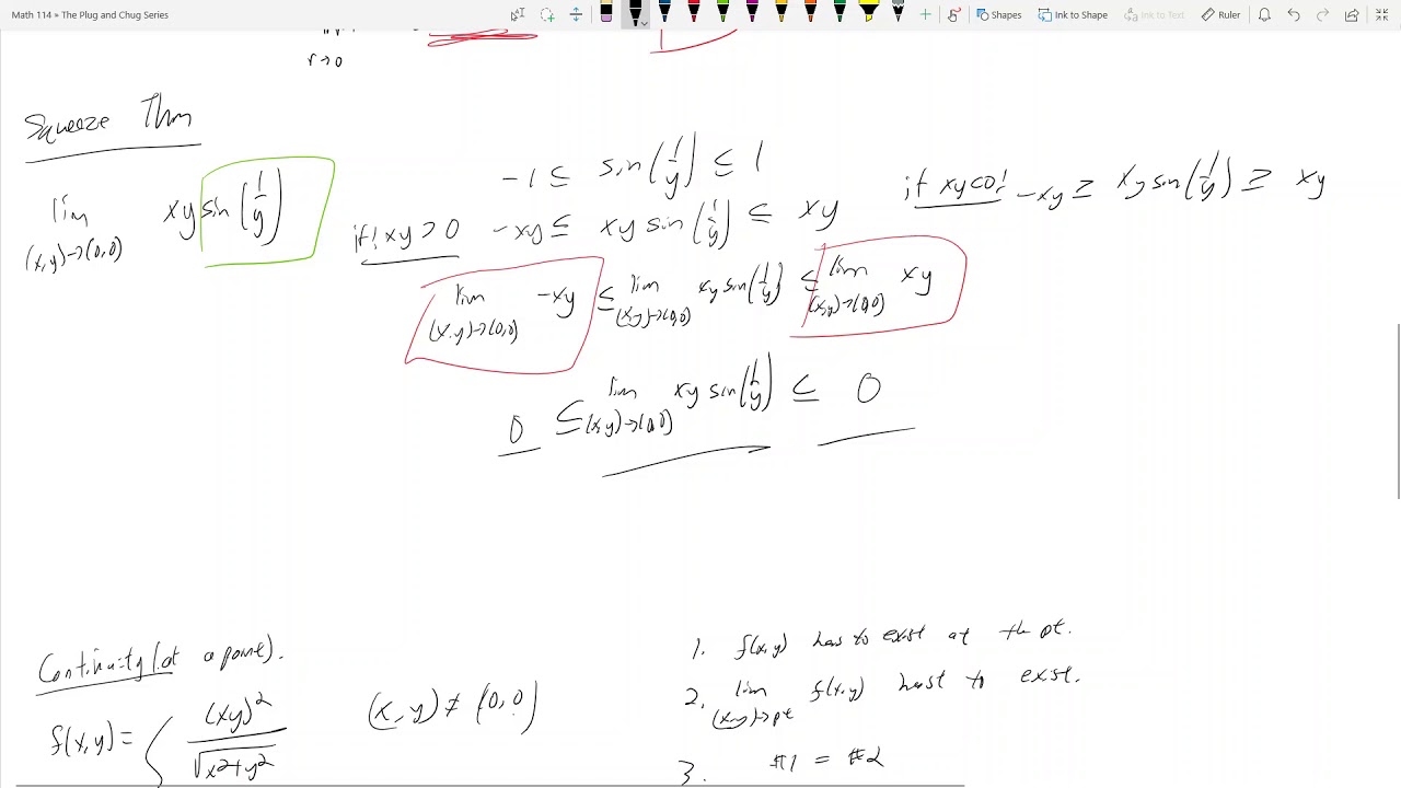 Math 114 - 14.2 - The Squeeze/Sandwich Theorem - The Plug and Chug ...