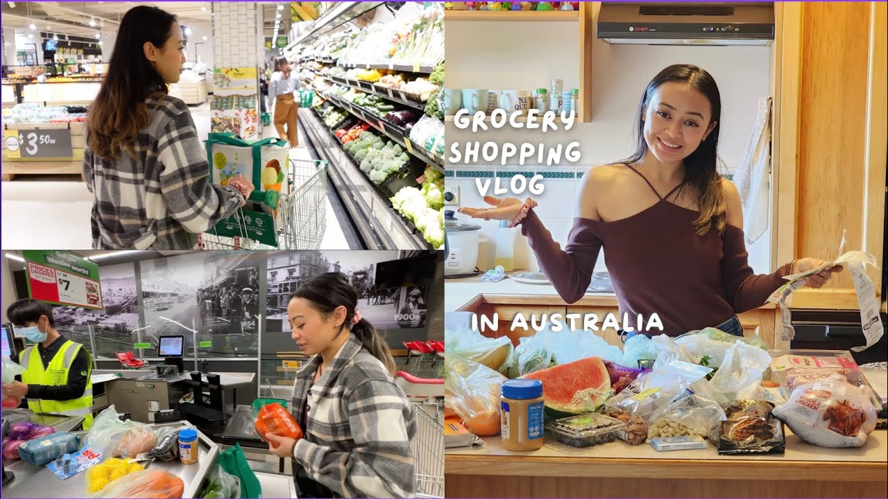 GROCERY SHOPPING VLOG IN AUSTRALIA....MY Groceries FOR A WEEK++ - YouTube